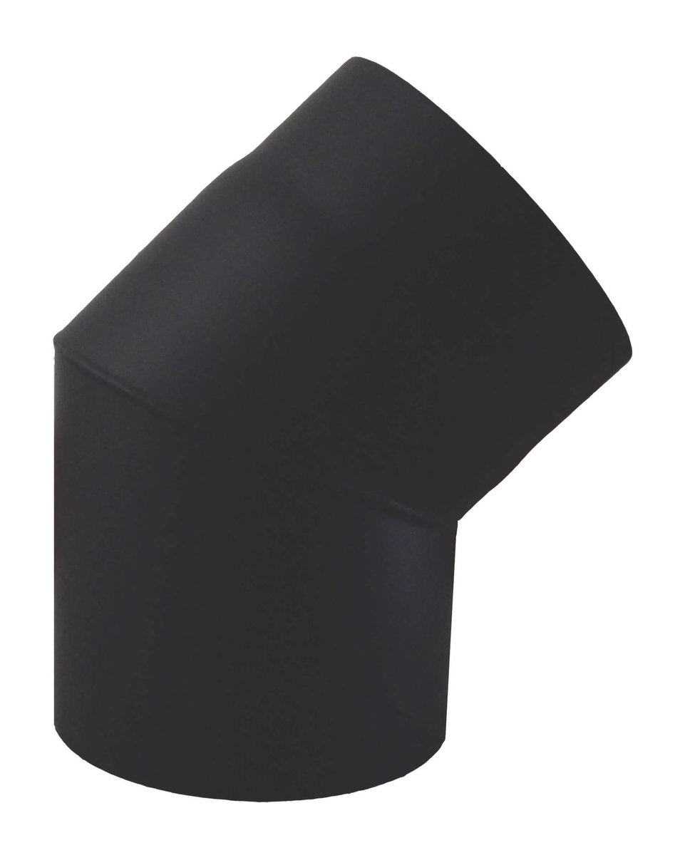 Suitsutoru Põlv 45° D150 must Kamintherm - Uuri lähemalt! - Kaminakoda