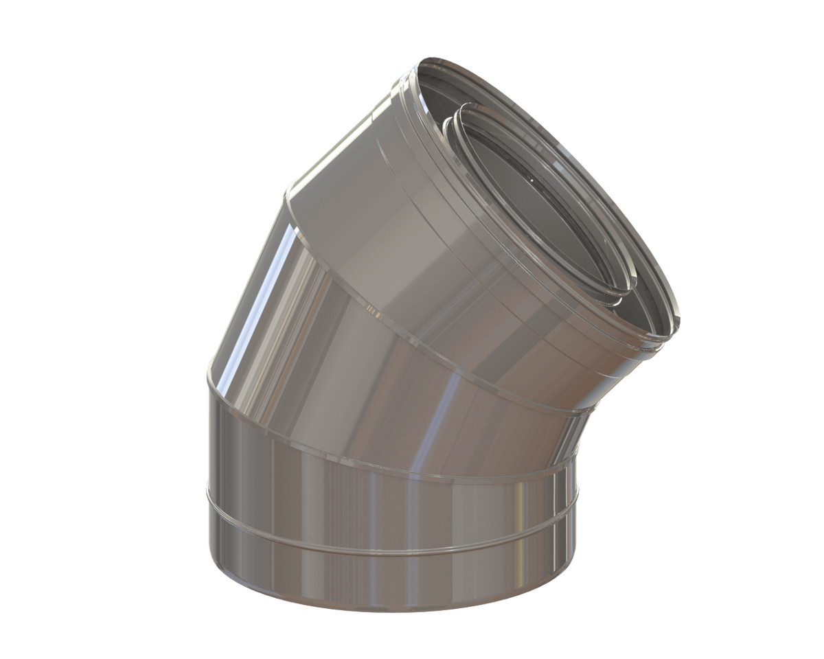 Gaasikorstna Põlv D130/200 45° Vilpra - Kaminakoda
